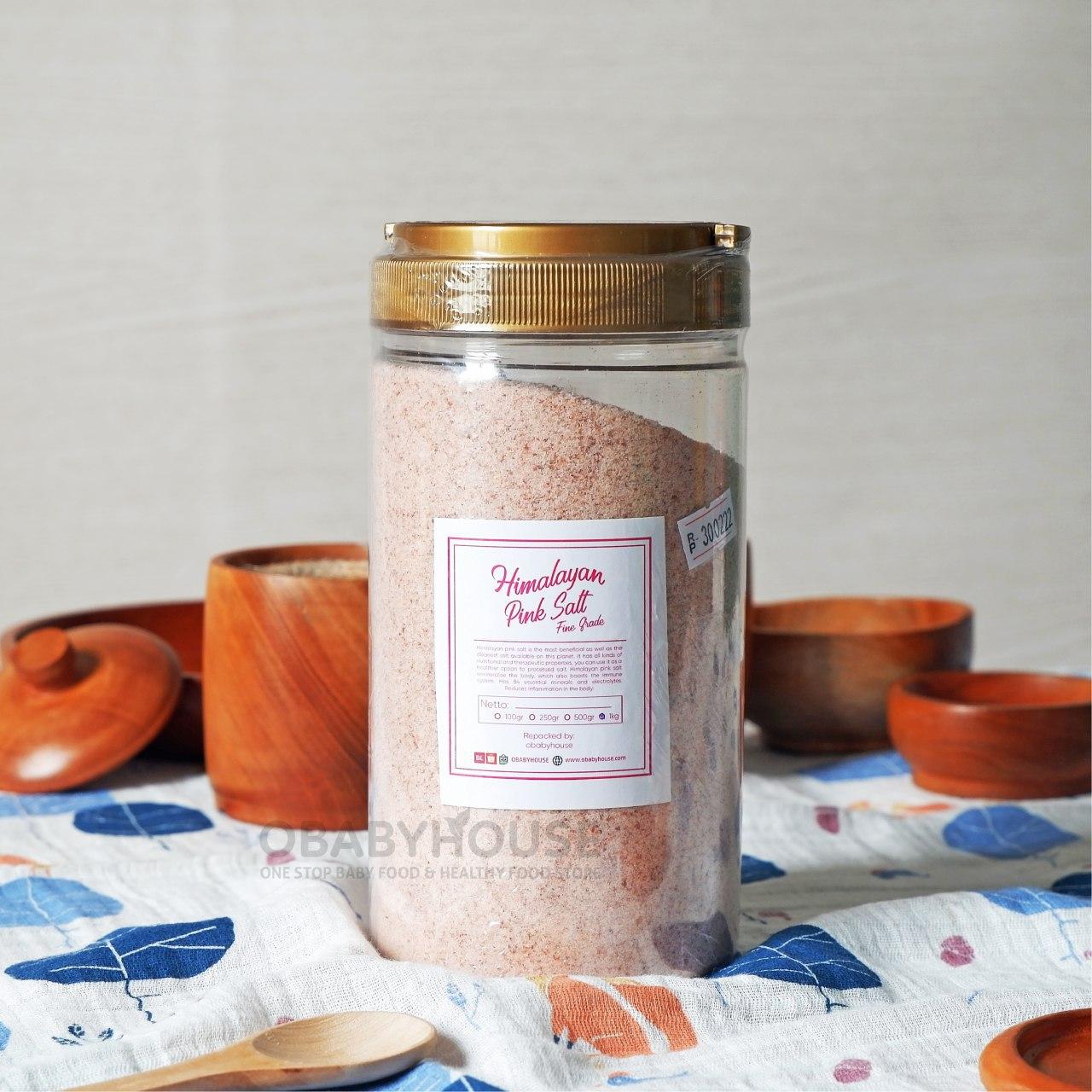 Himalayan Pink Salt Fine Grade Jar 1 Kg - Obabyhouse