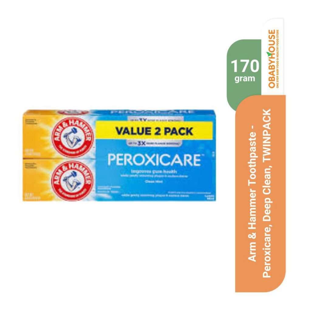 Arm & Hammer Toothpaste – PeroxiCare, Deep Clean, TWIN PACK 2x170gr ...