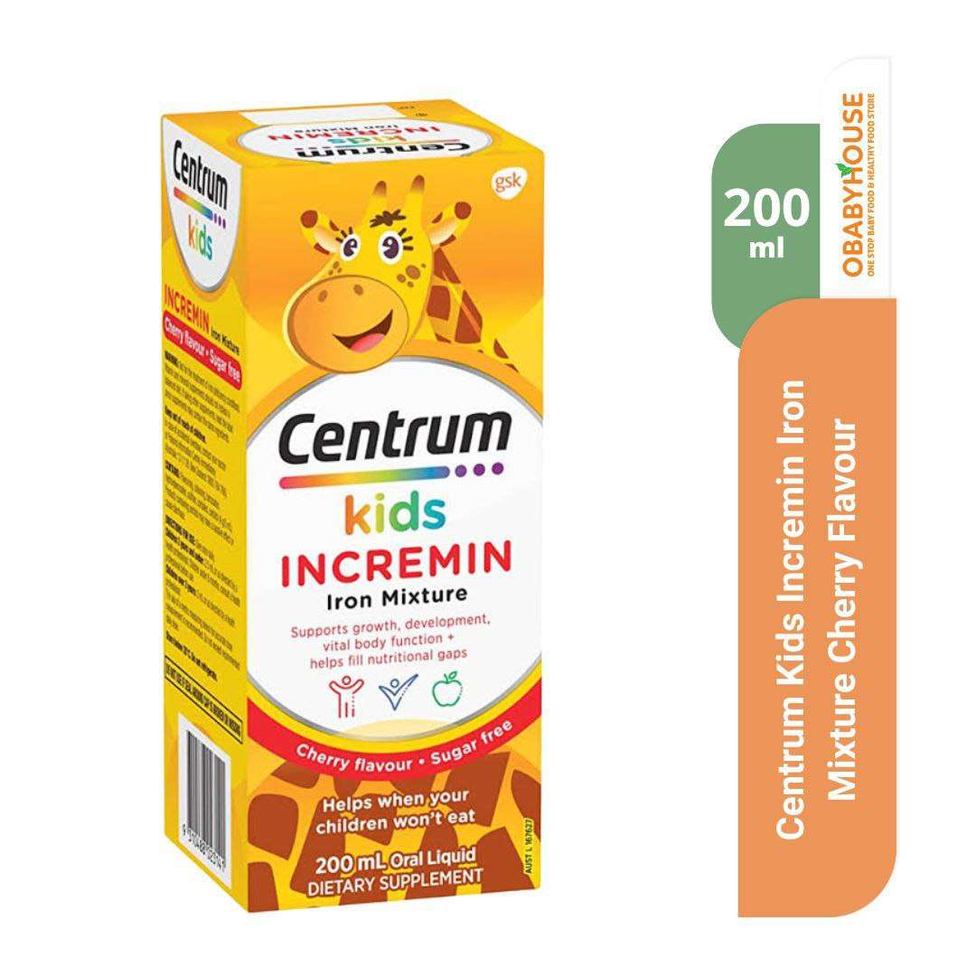 Centrum Kids Incremin Iron Mixture Cherry Flavour 200 ml – Obabyhouse