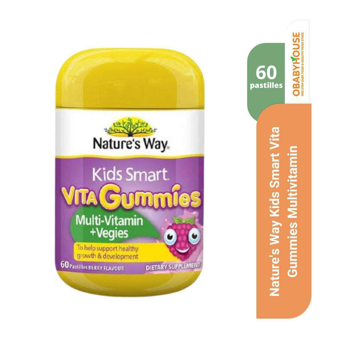Nature’s Way Kids Smart Vita Gummies Multivitamin 60 Pastilles – Obabyhouse